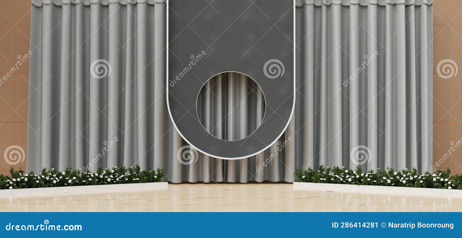 Performance Stage Backdrop Background Wedding Scene Decorated with ...