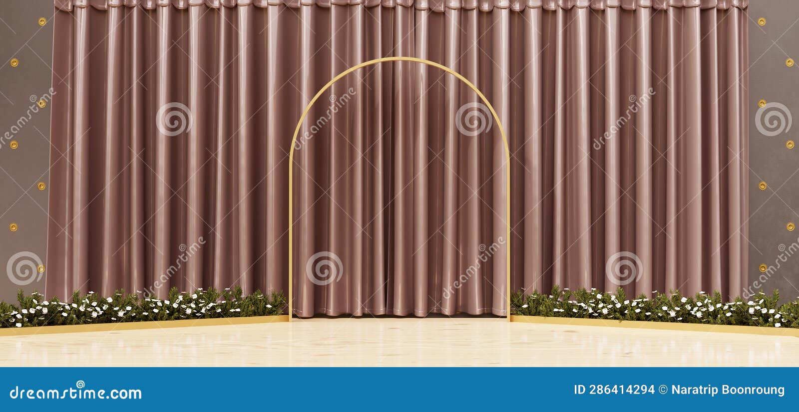 Performance Stage Backdrop Background Wedding Scene Decorated with ...