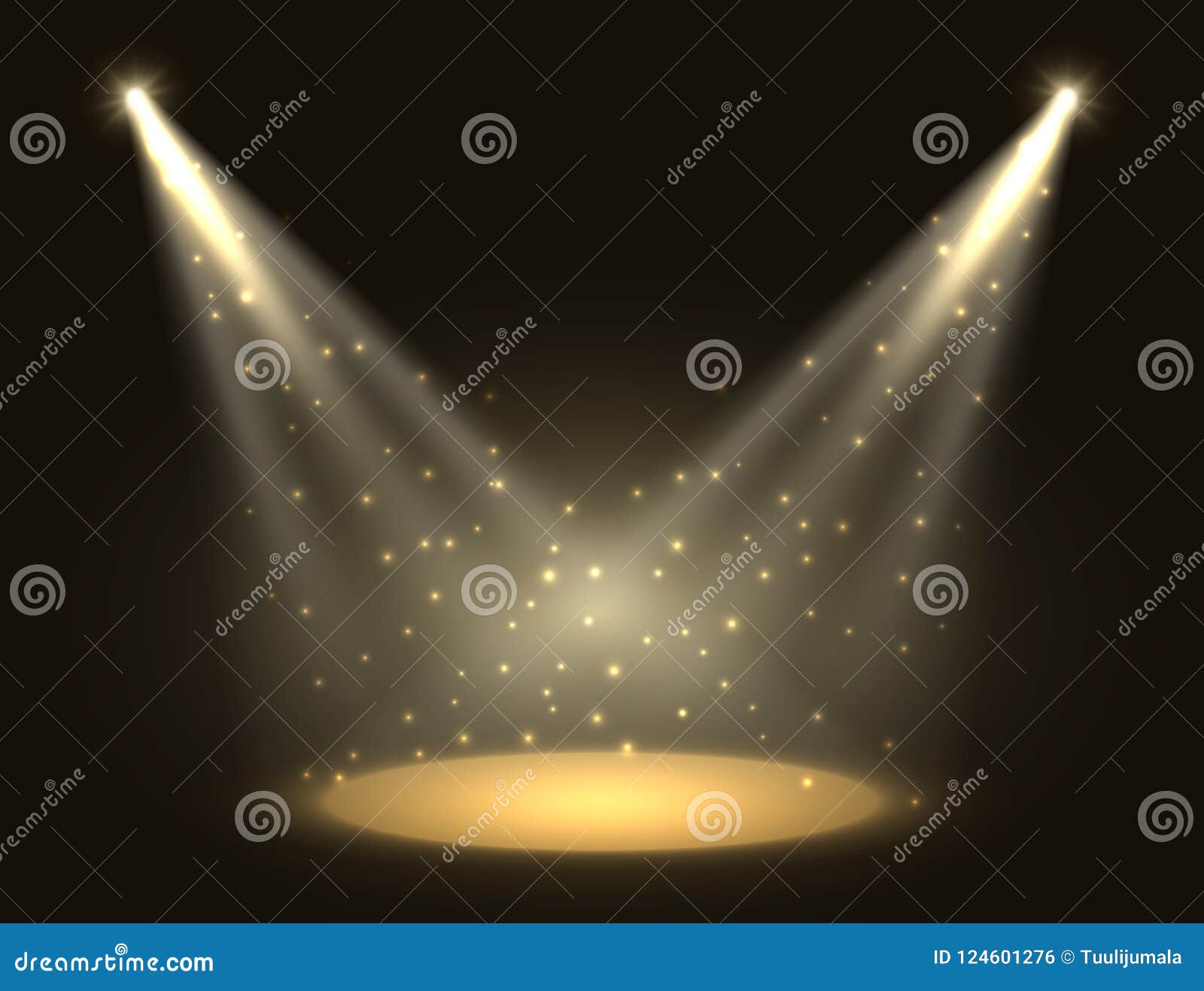 Performance Stage Projectors Light Stock Vector - Illustration of ...