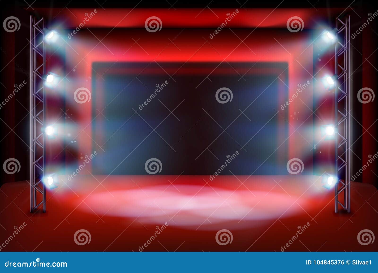The Performance on the Stage. Vector Illustration. Stock Vector ...