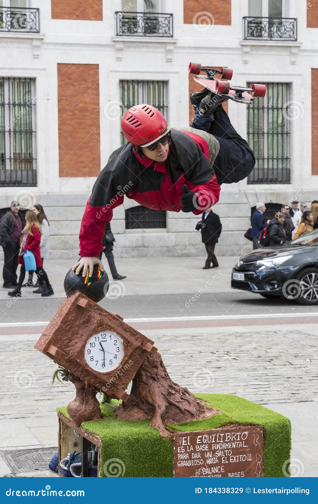 Performance of Street Performers on the Streets of Madrid in Spain ...