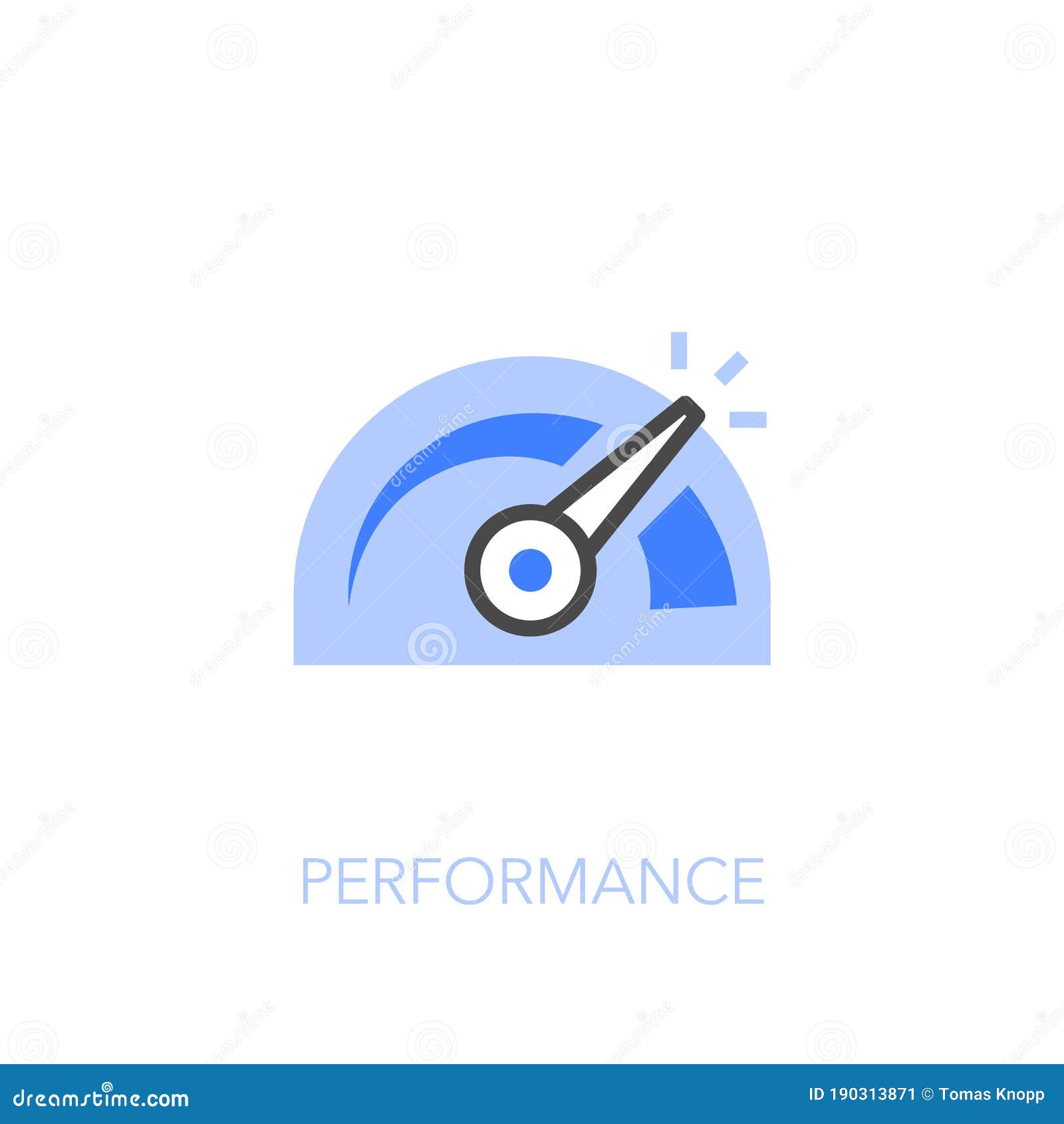 Performance Symbol with a Speedometer Stock Vector - Illustration of ...
