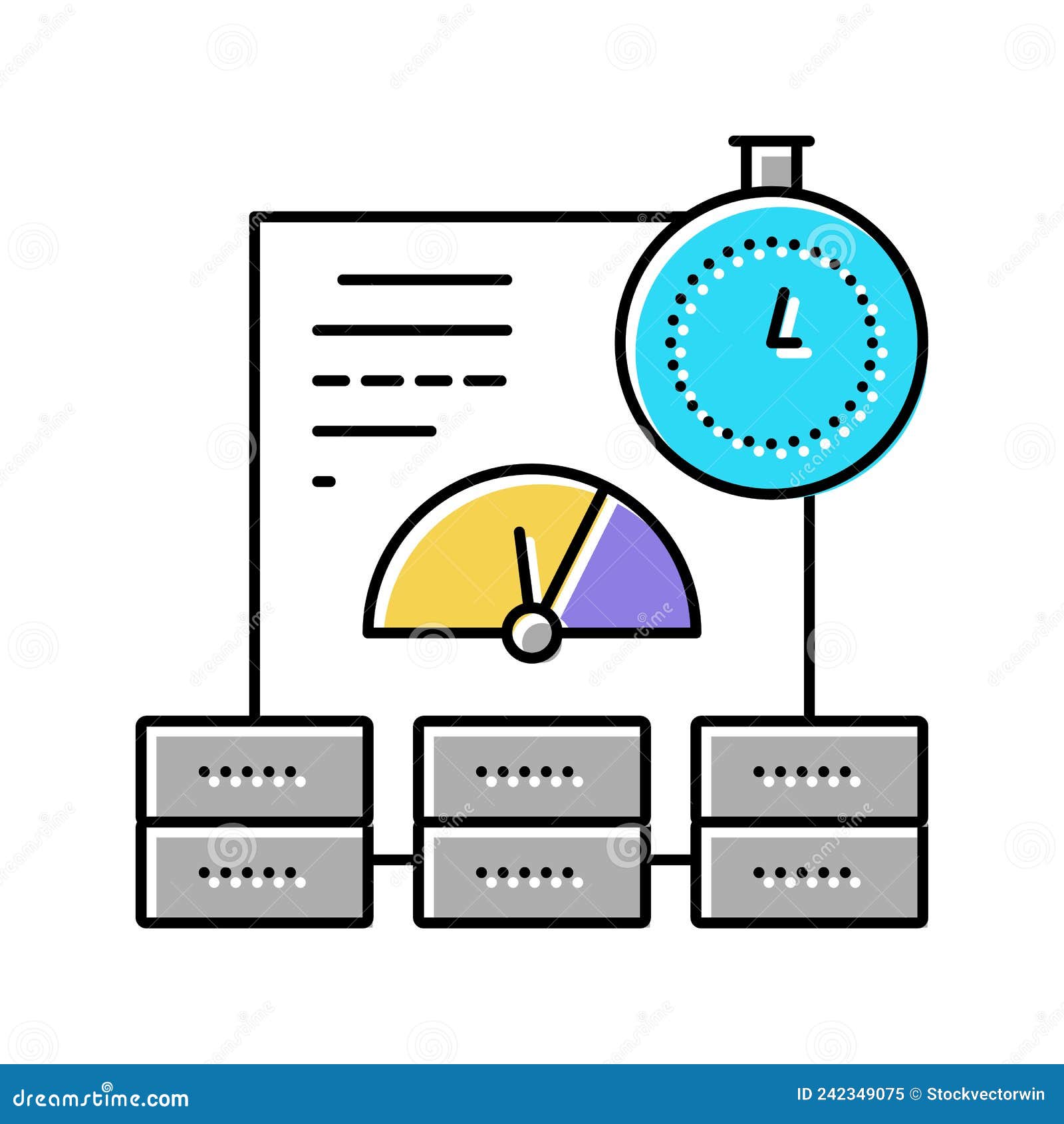 Performance System Color Icon Vector Illustration Stock Vector ...