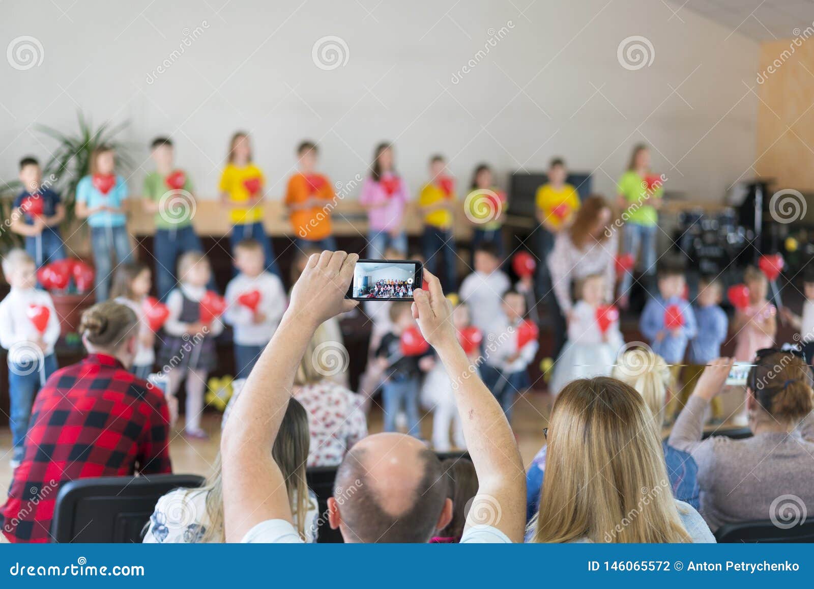 Performance by Talented Children. Children on Stage Perform in Front of ...