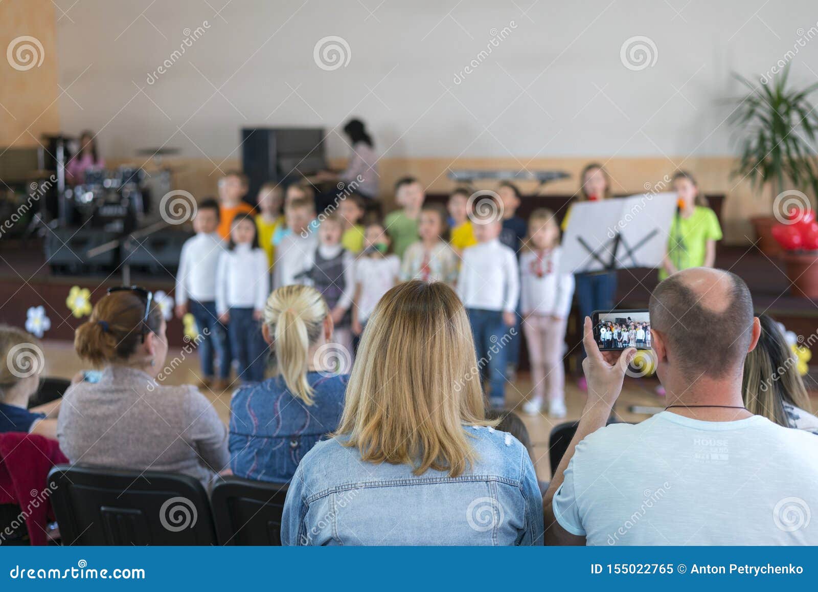 Performance by Talented Children. Children on Stage Perform in Front of ...
