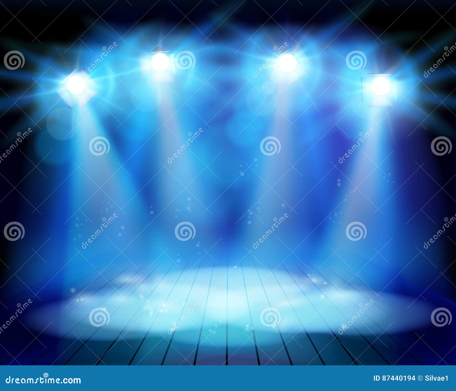 The Performance on Theatrical Stage. Vector Illustration. Stock Vector ...