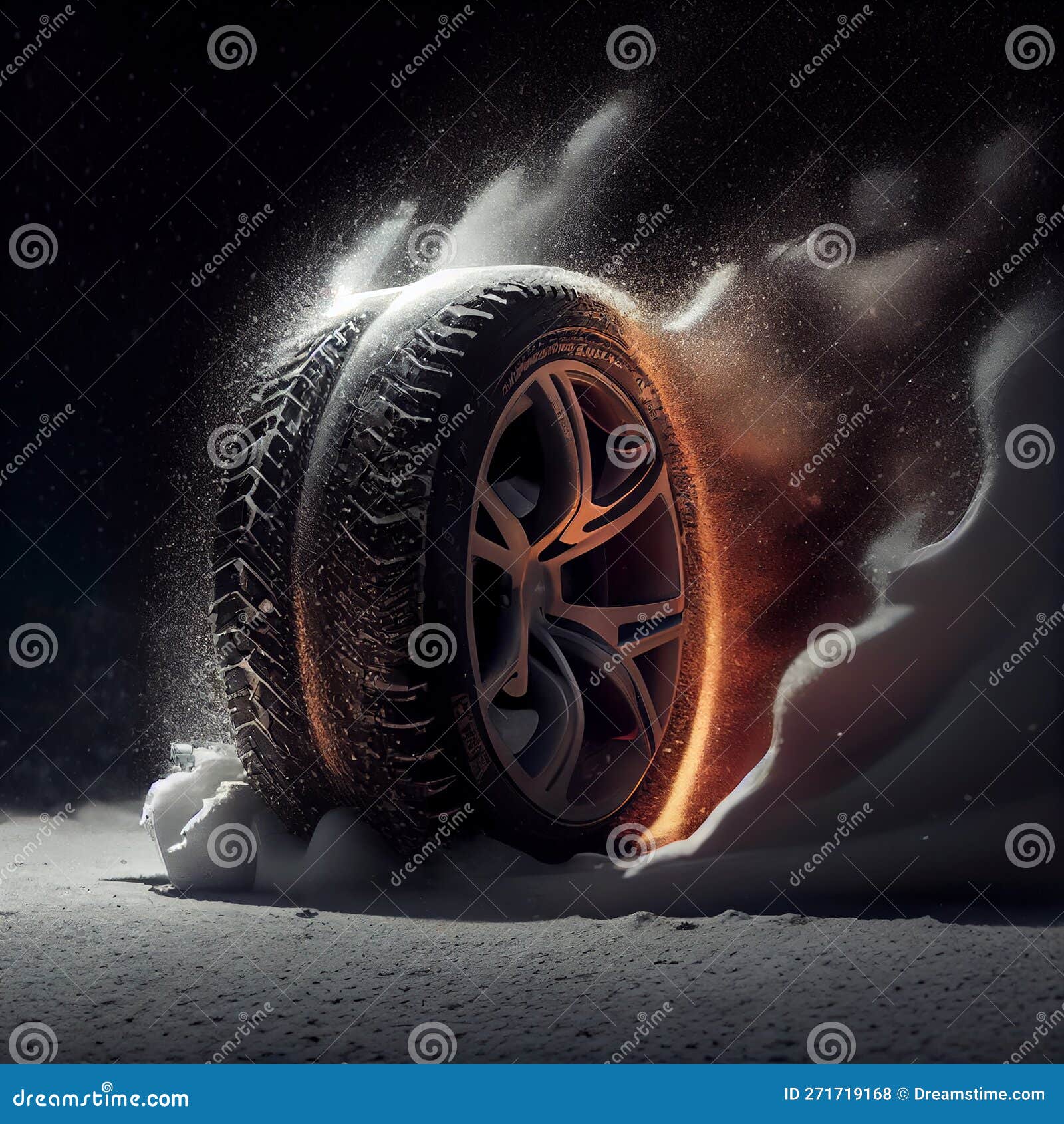 Performance Tires with Smoke Stock Illustration - Illustration of ...