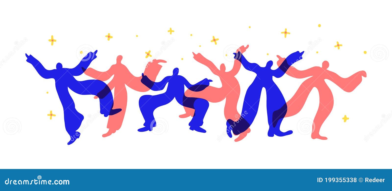 Performance Vector Illustration. Abstract Performers are Dansing and ...