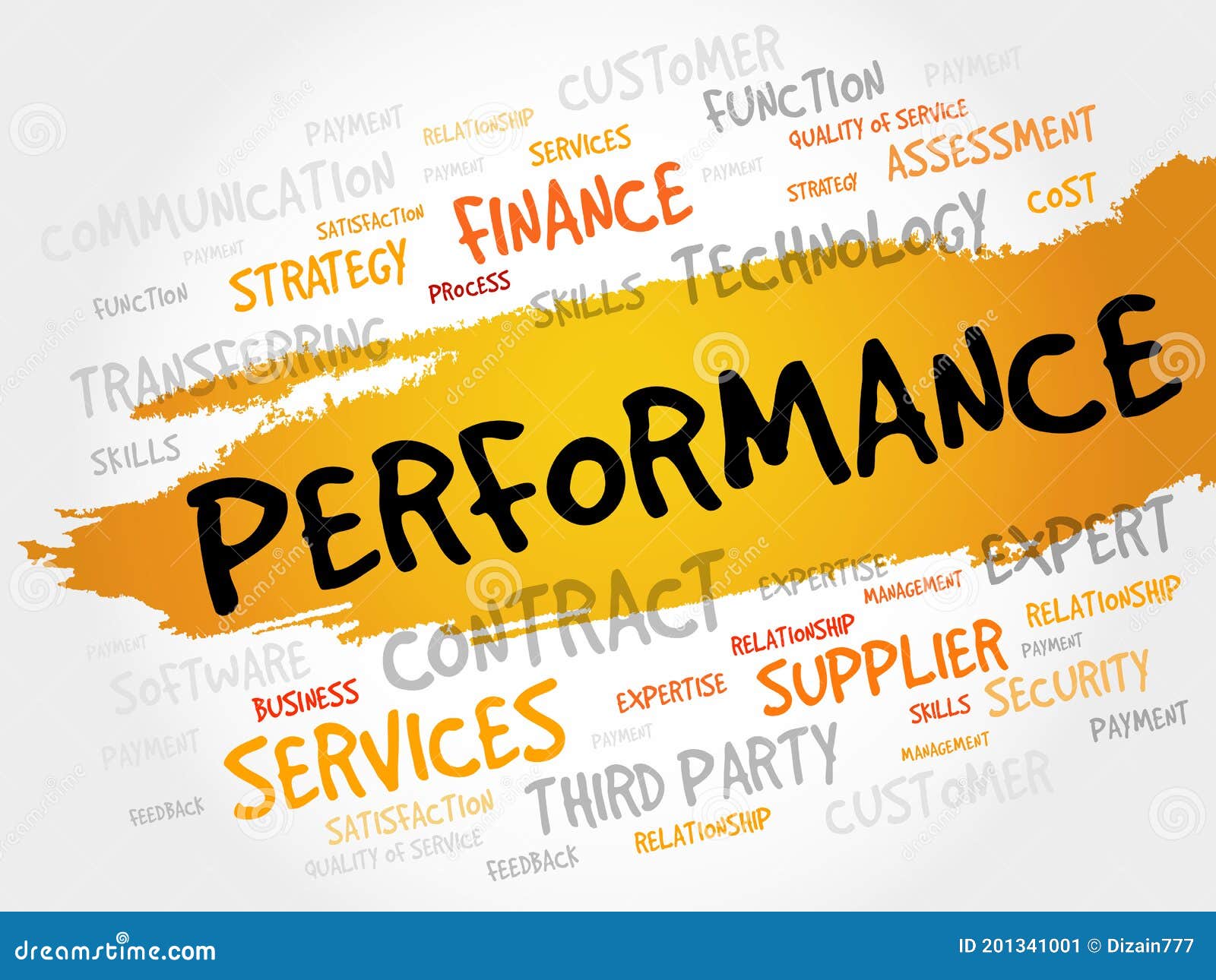 PERFORMANCE word cloud stock illustration. Illustration of outside ...