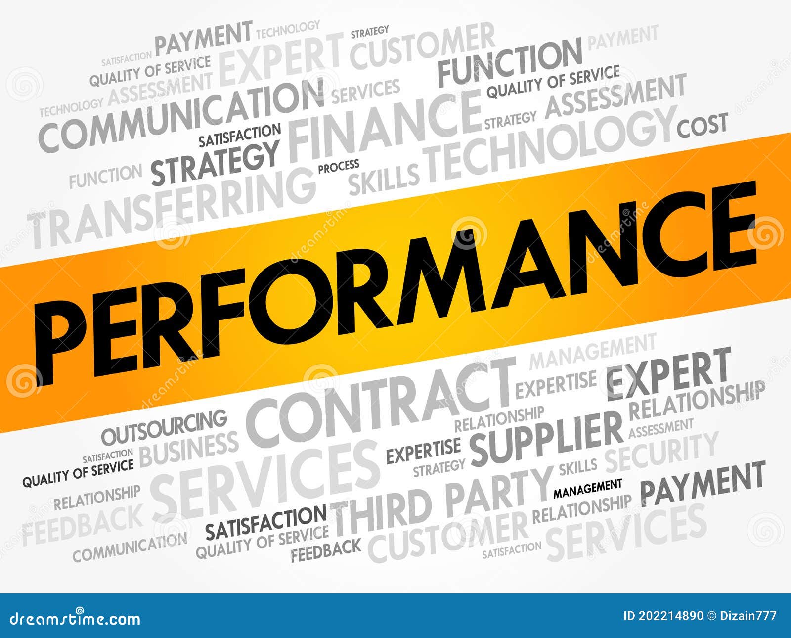 PERFORMANCE word cloud stock illustration. Illustration of hand - 202214890
