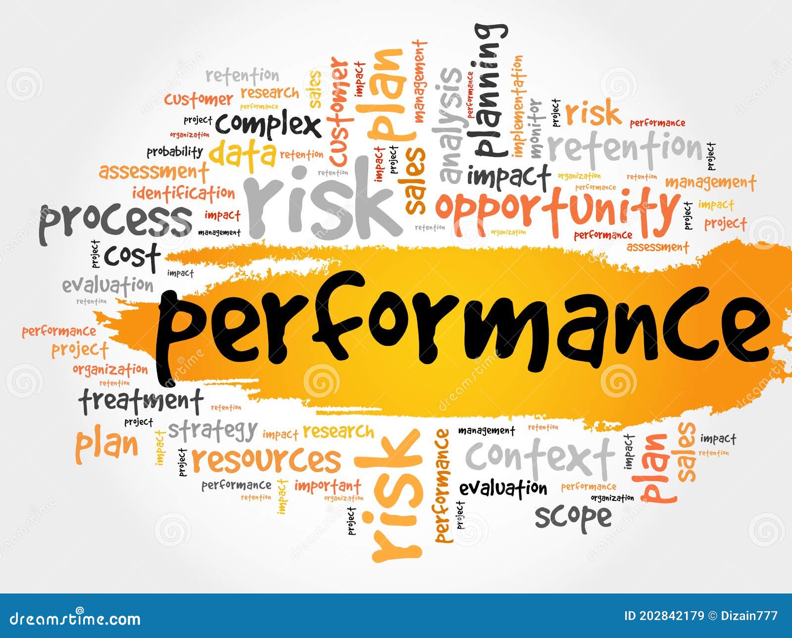 Performance word cloud stock illustration. Illustration of achievement ...