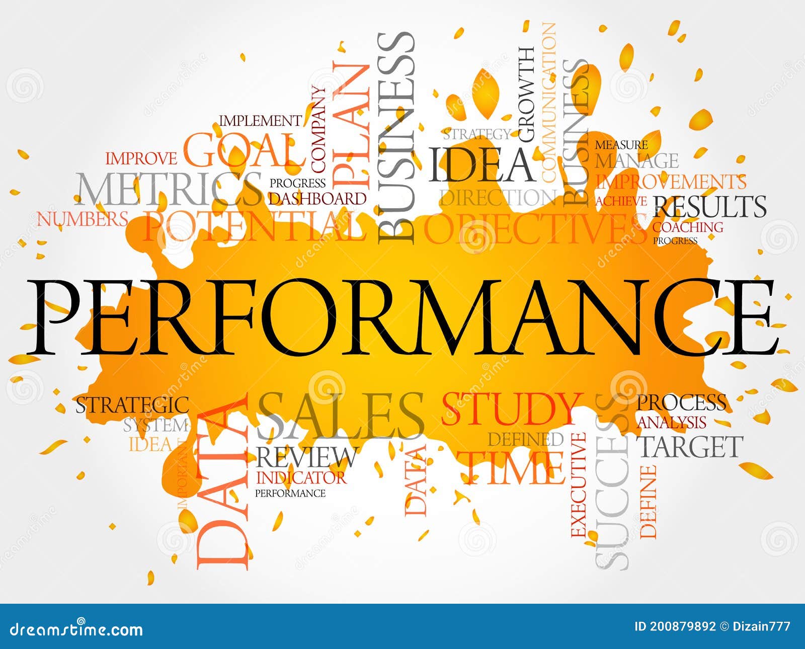 Performance word cloud stock illustration. Illustration of resources ...