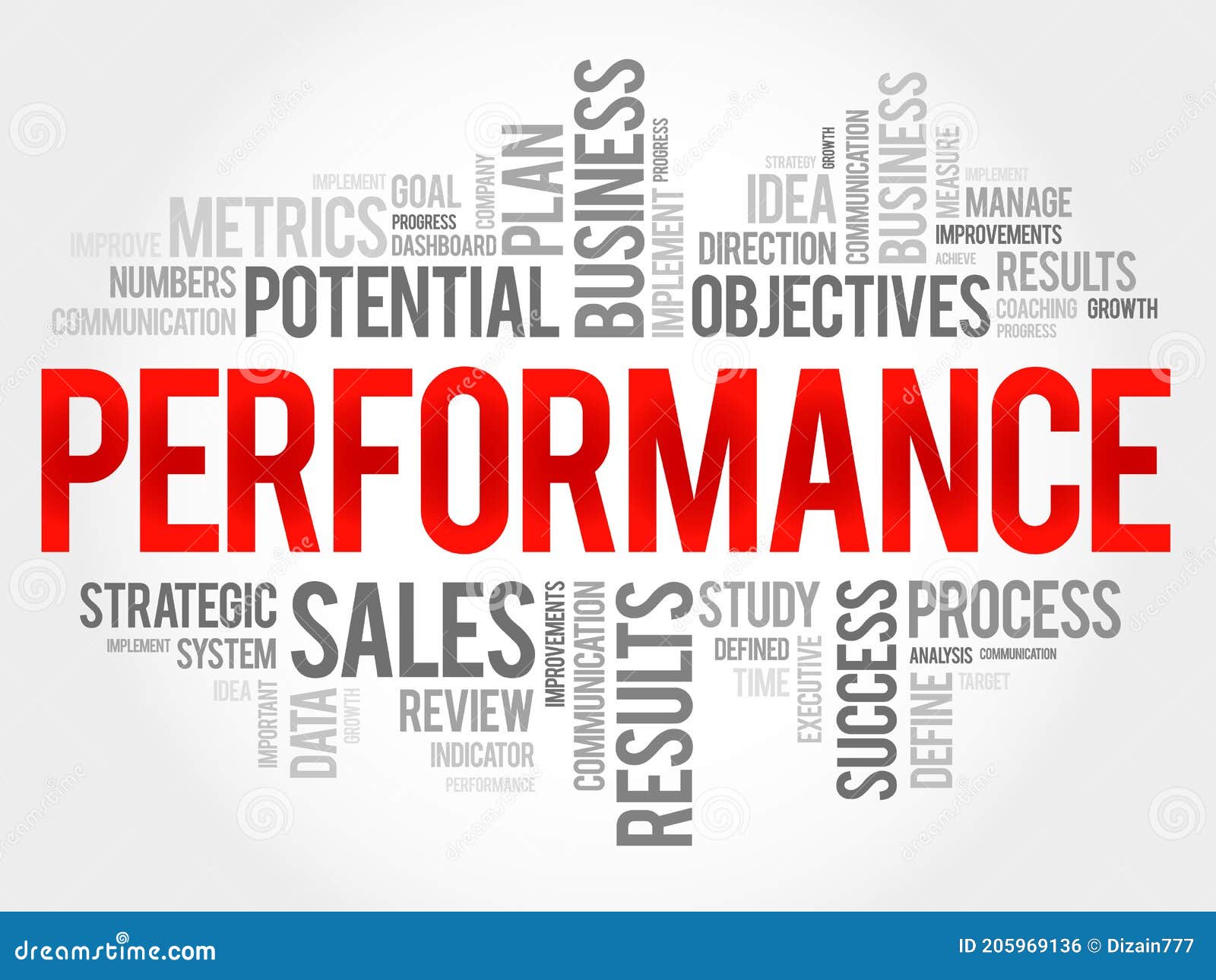 Performance word cloud stock illustration. Illustration of creative ...