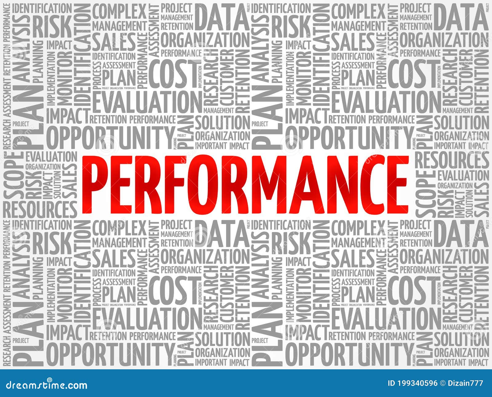 Performance Word Cloud Collage Stock Illustration Illustration Of