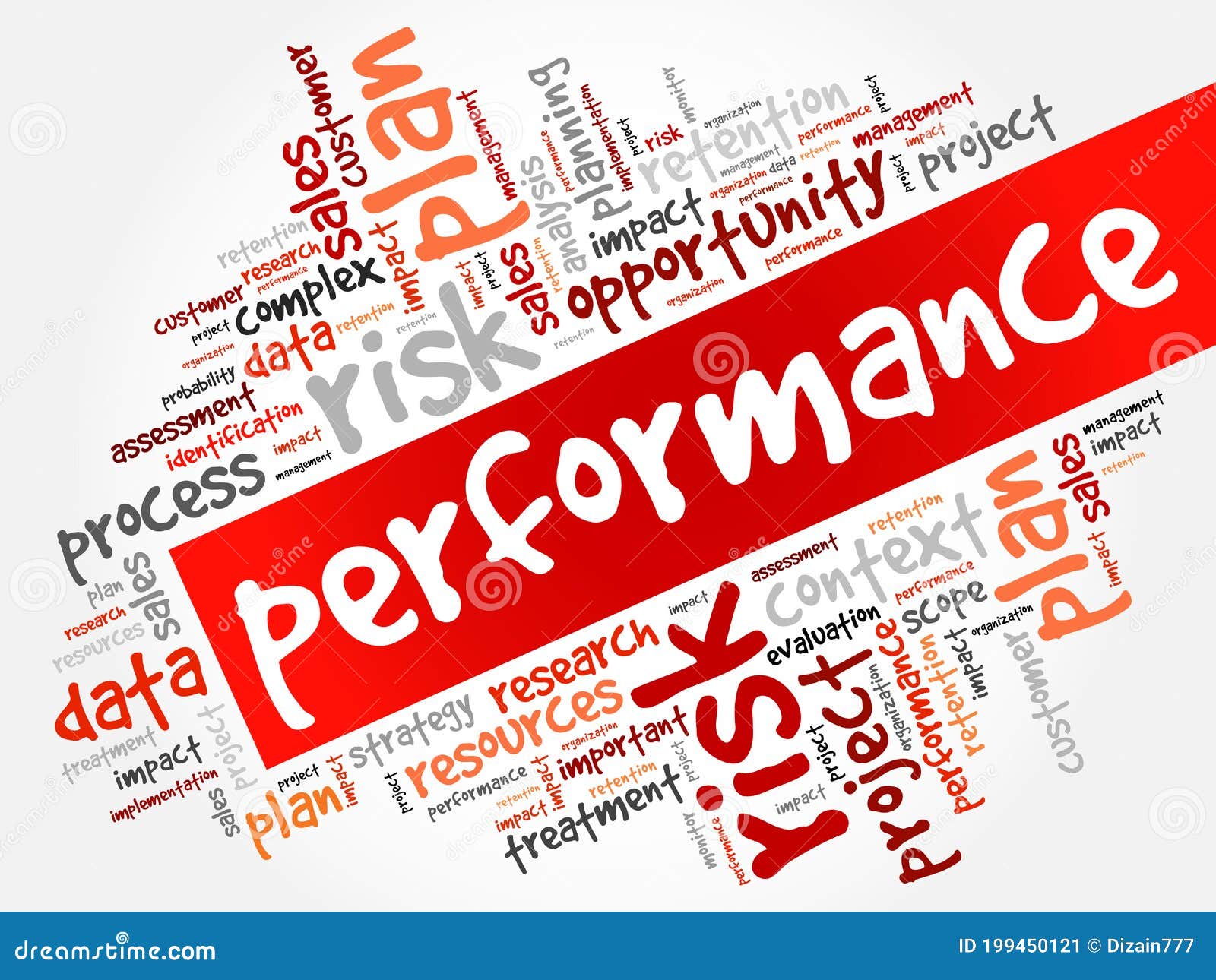 Performance Word Cloud Collage Stock Illustration Illustration Of