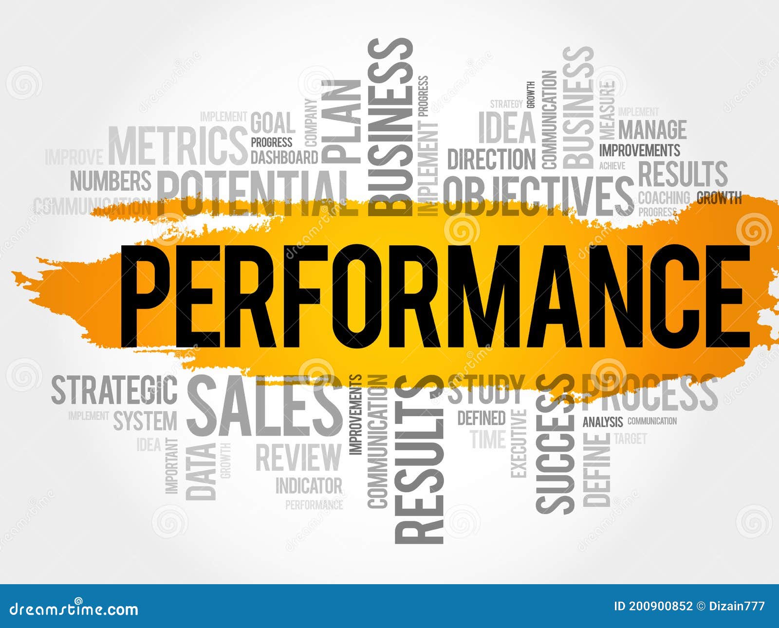 Performance Word Cloud Collage Stock Illustration - Illustration of ...