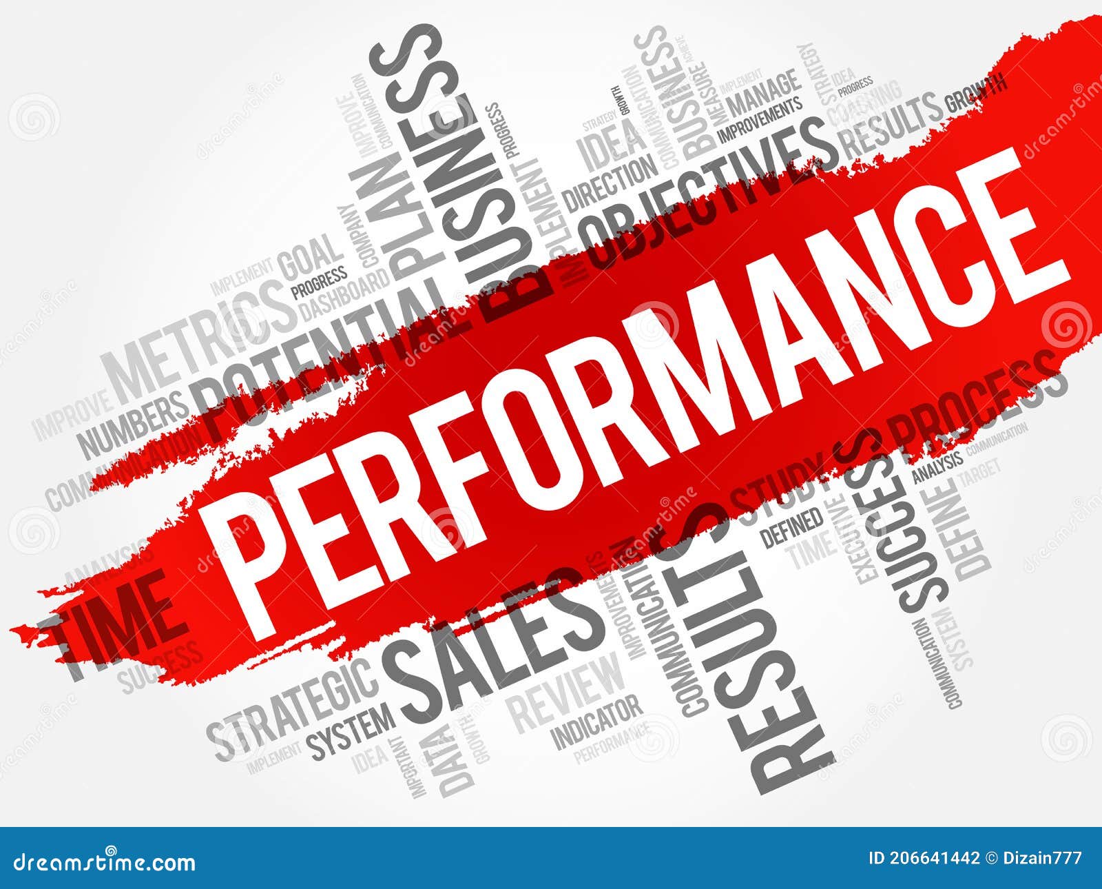 Performance word cloud stock illustration. Illustration of marketing ...