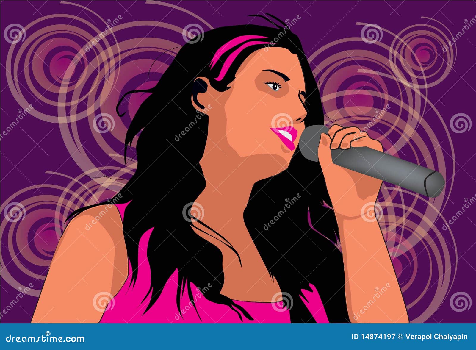The Performer stock illustration. Illustration of singer - 14874197