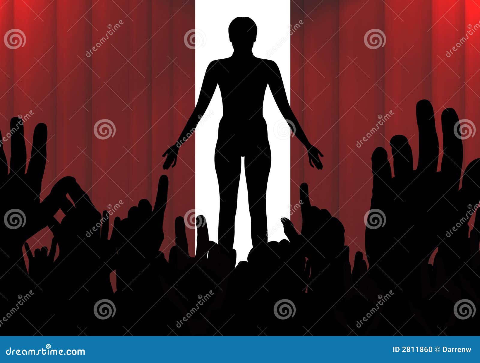 Performer stock illustration. Illustration of singer, crowd - 2811860