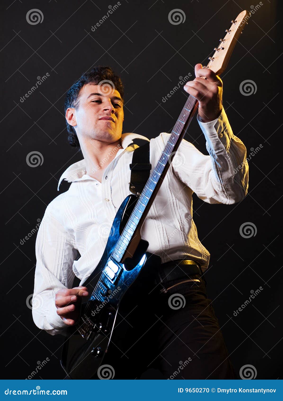 Performer Playing the Guitar Stock Photo - Image of recreational ...