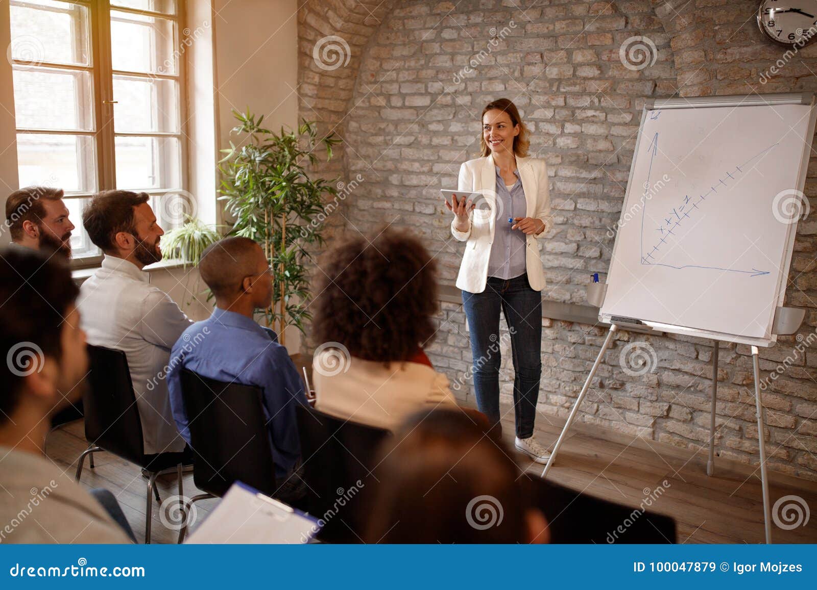 Performer Speaking on Seminar Stock Image - Image of female, lecturer ...