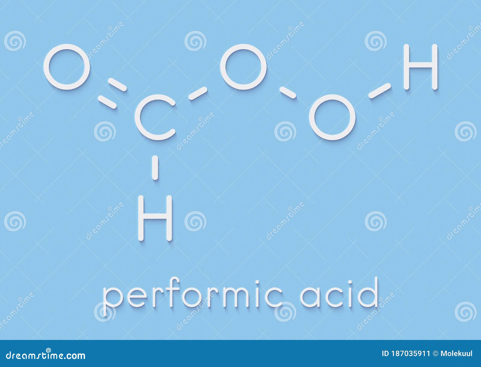 Performic Acid PFA Disinfectant Molecule. Used As Disinfectant and ...