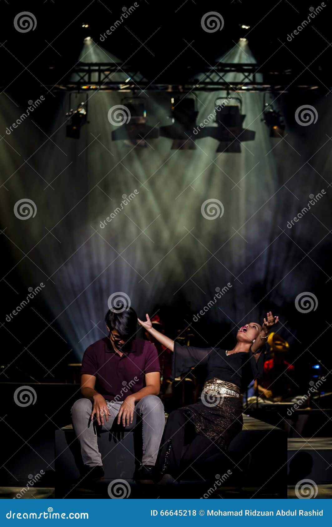 Performing Arts in Dark Studio Editorial Stock Photo - Image of ...