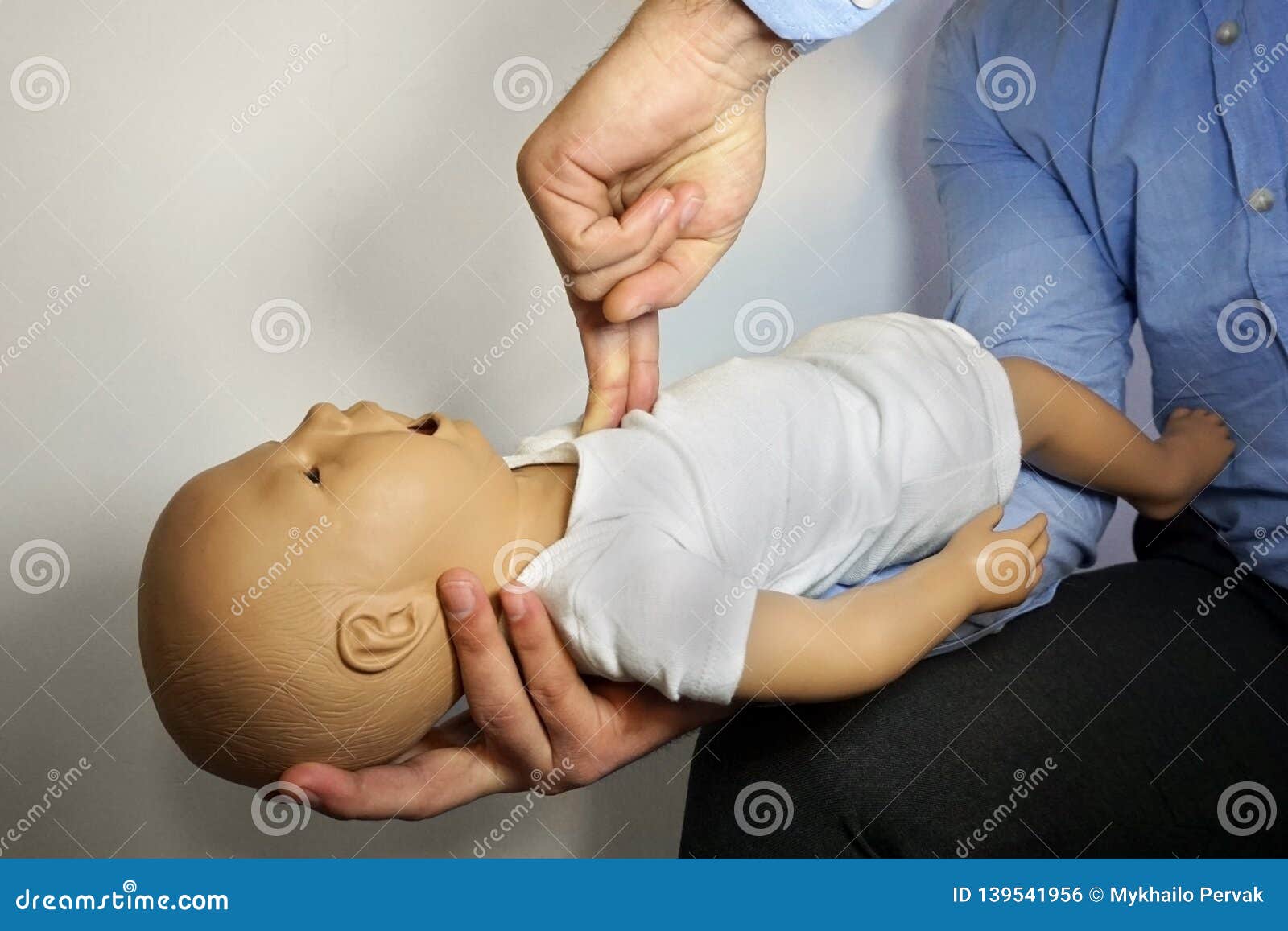 Performing Cpr on a Simulation Mannequin Baby Dummy during Medical ...