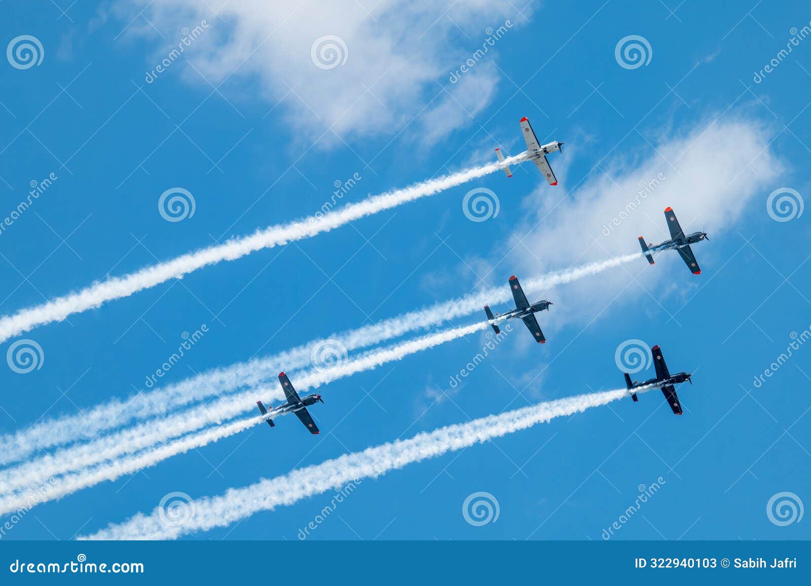 Performing Fighter Planes Flying in Formation Editorial Stock Photo ...