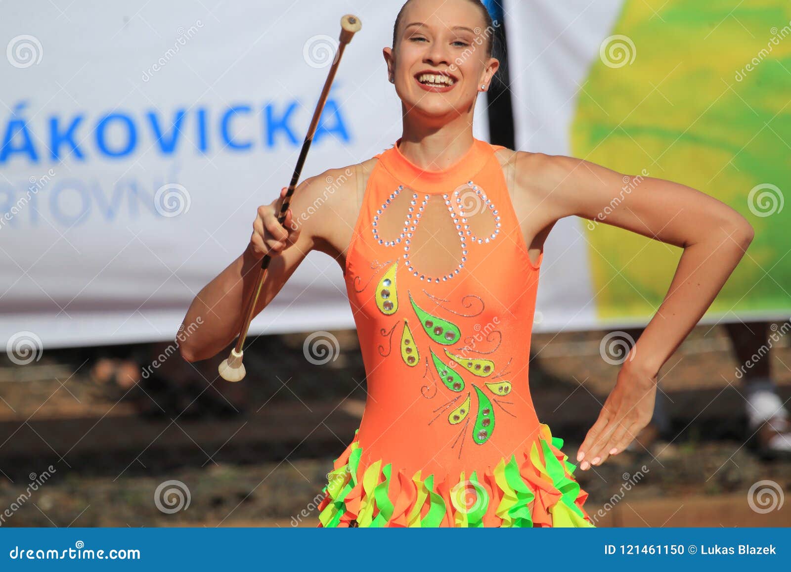 Majorette dancer editorial image. Image of outdoor, movement - 121461150