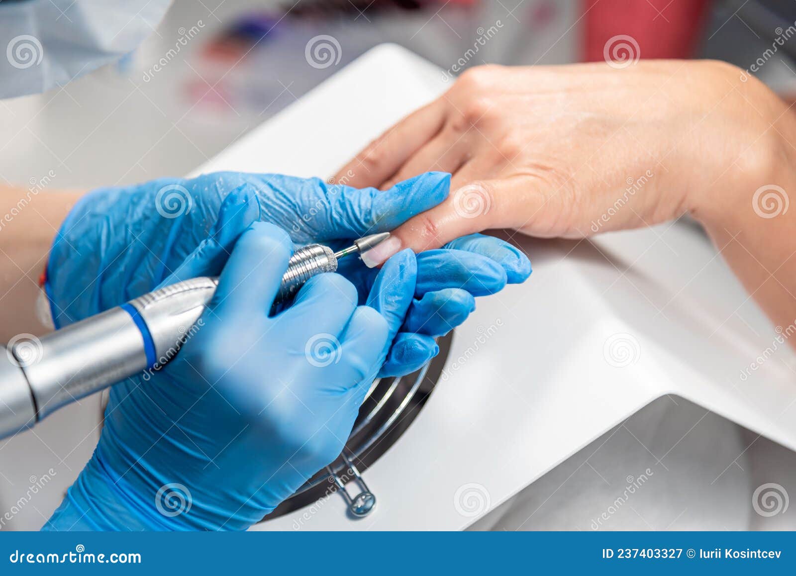 Performing Manicure Work in a Beauty Salon Stock Image - Image of ...