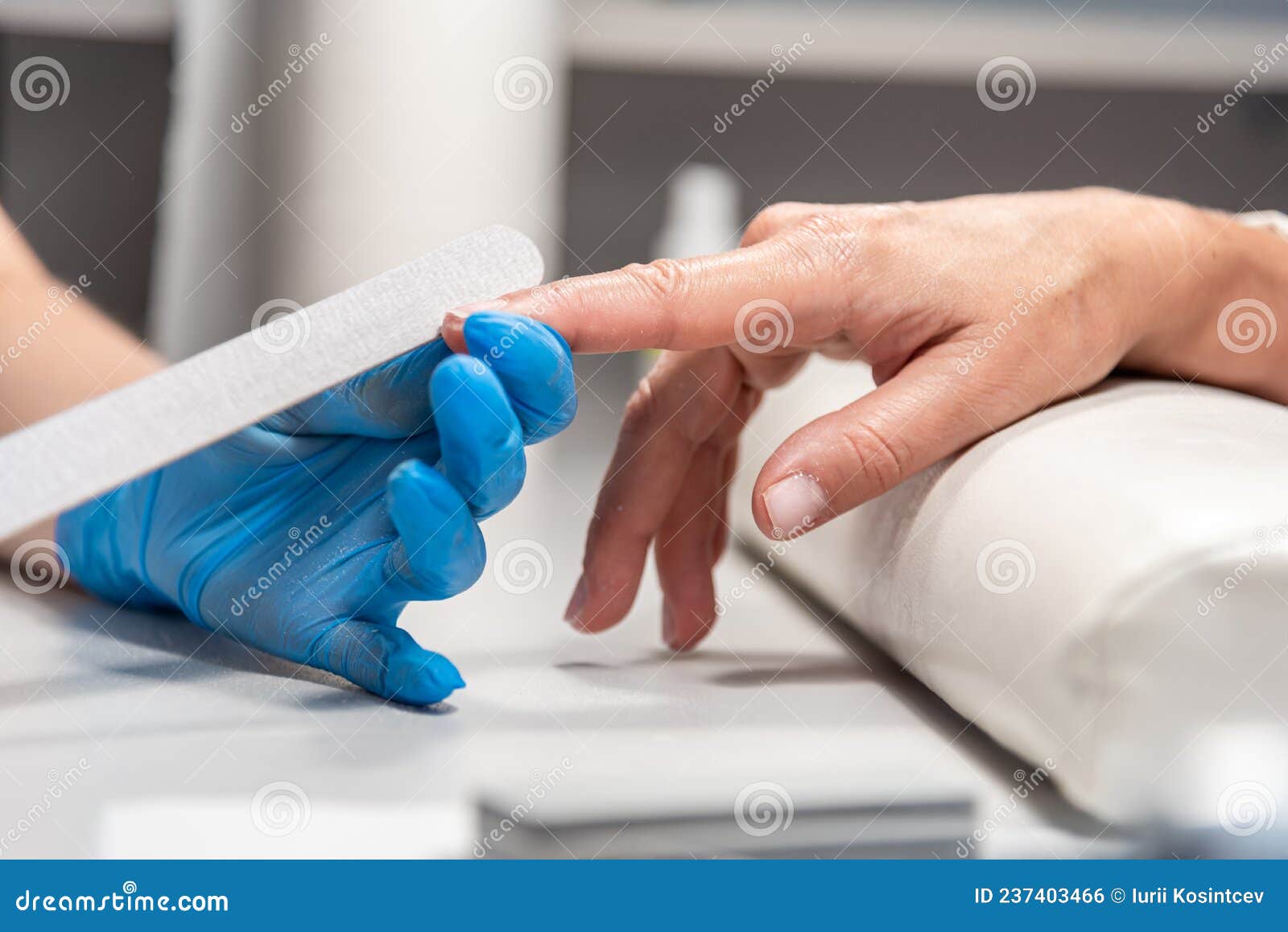 Performing Manicure Work in a Beauty Salon Stock Photo - Image of ...