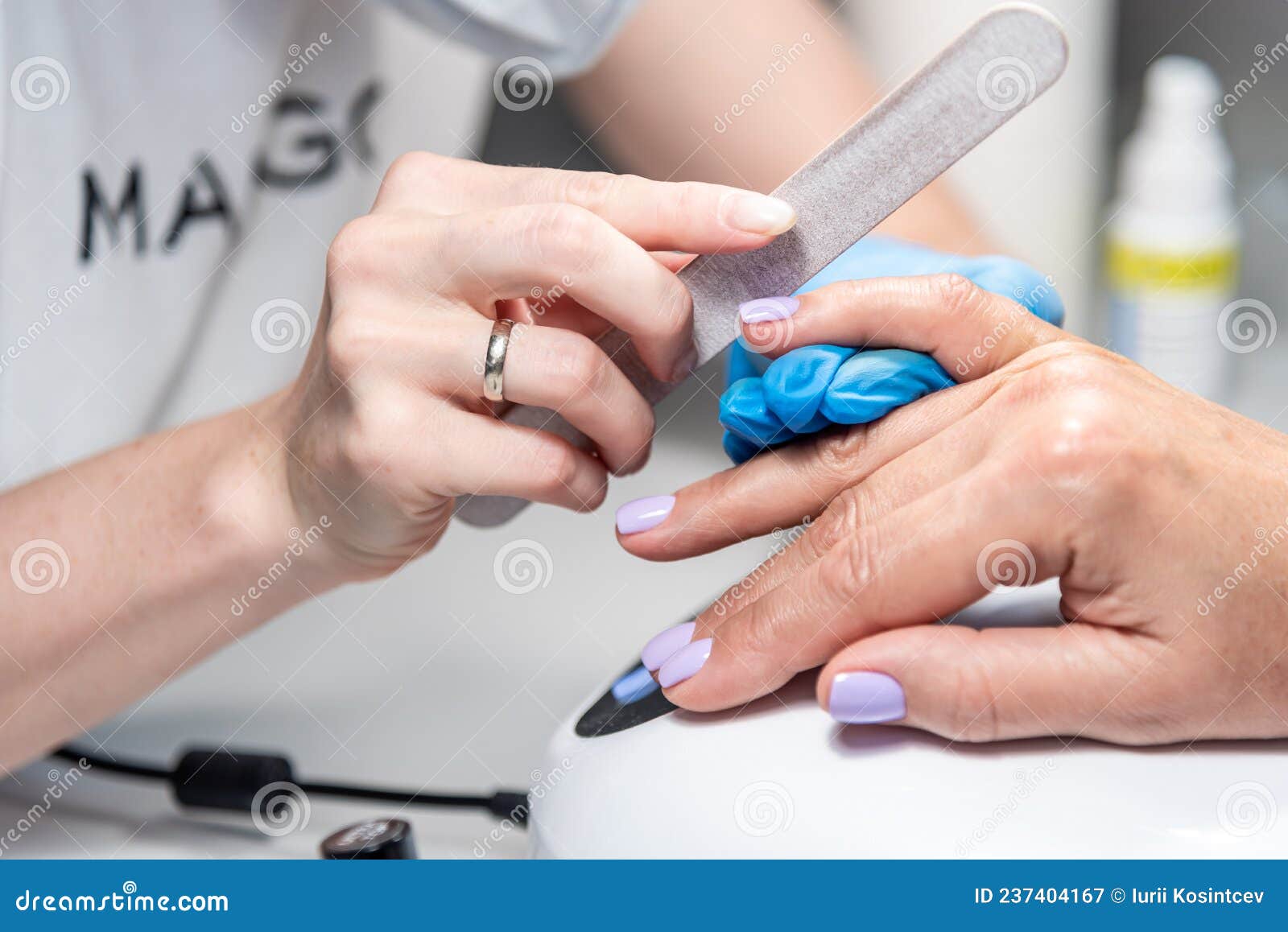 Performing Manicure Work in a Beauty Salon Stock Image - Image of ...