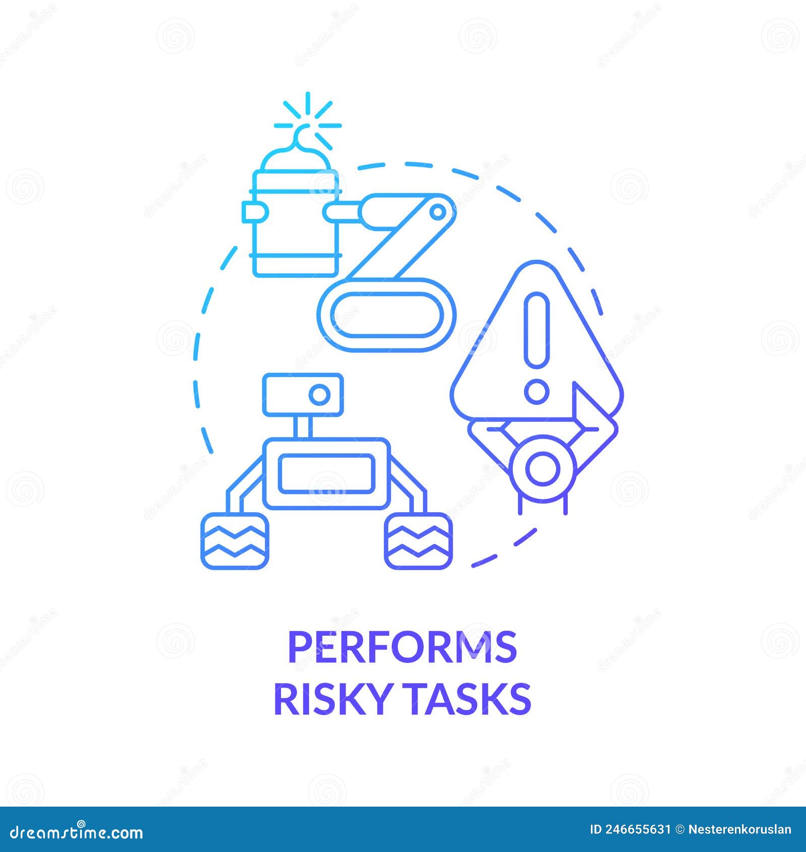 Tasks Blue Gradient Concept Icon Vector Illustration | CartoonDealer ...