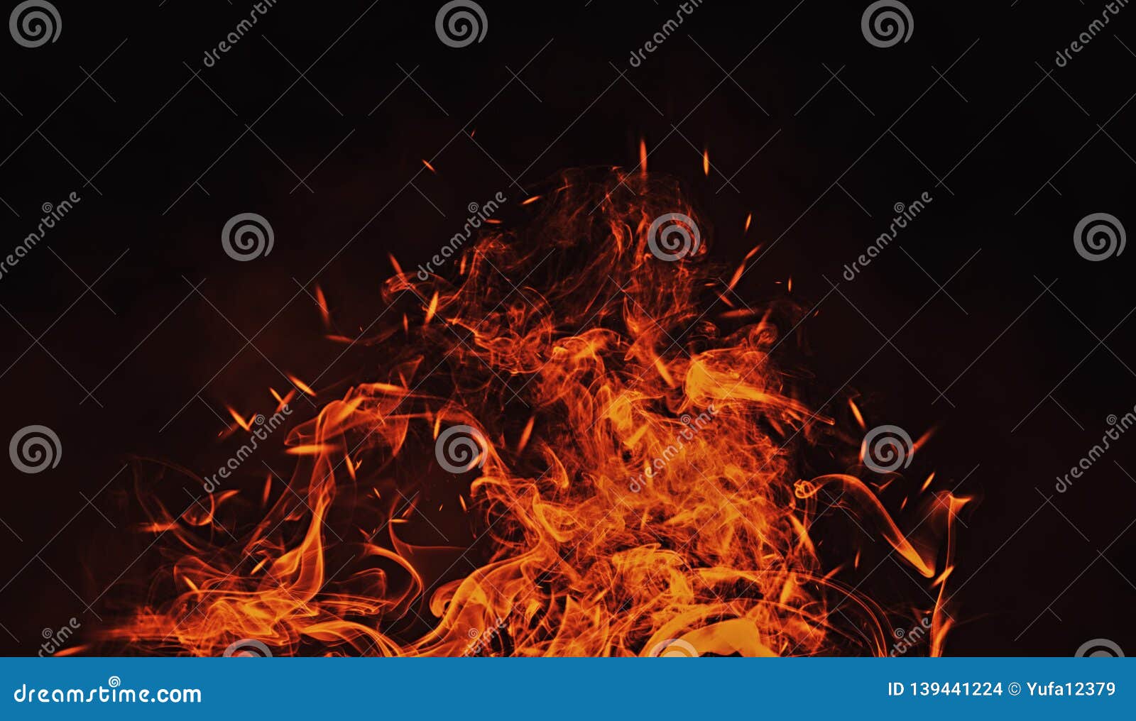 Perftect Flame Texture with Fire Particles Sparkle Embers on Background ...