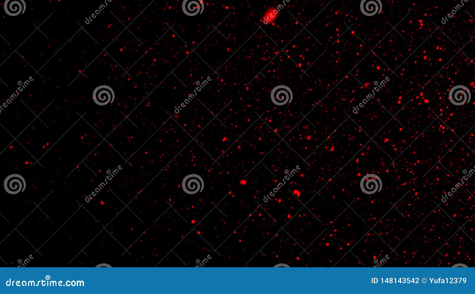 Perftect Red Particles Embers on Background. Abstract Dark Glitter Fire ...