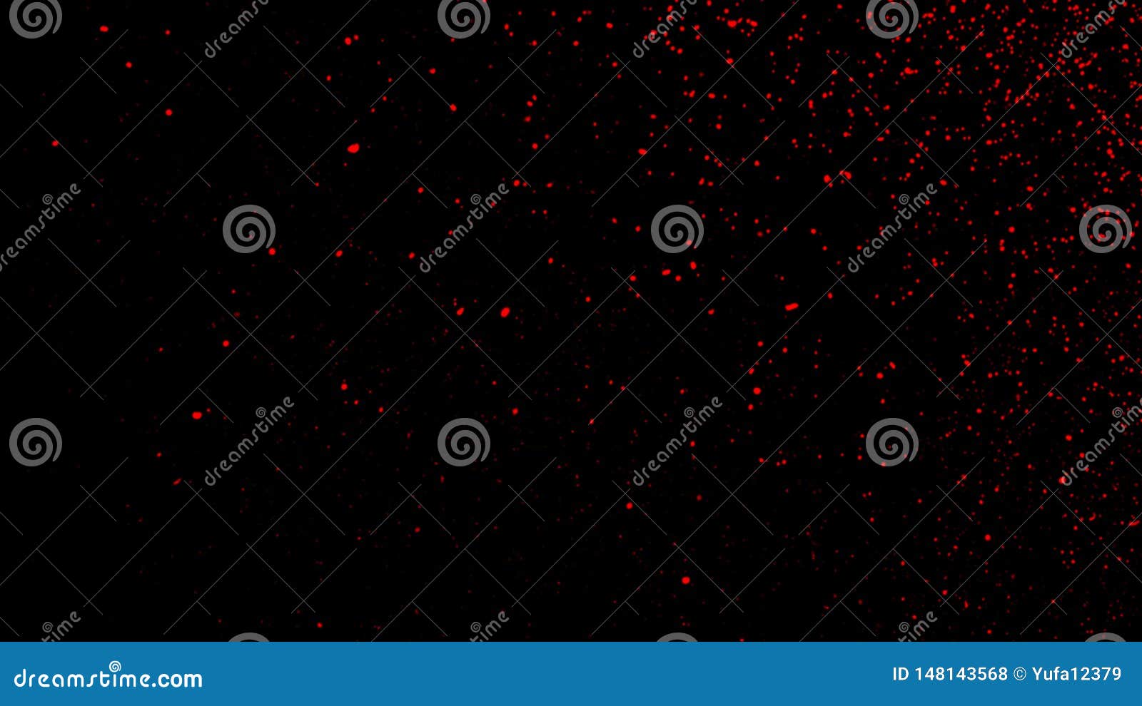 Perftect Red Particles Embers on Background. Abstract Dark Glitter Fire ...