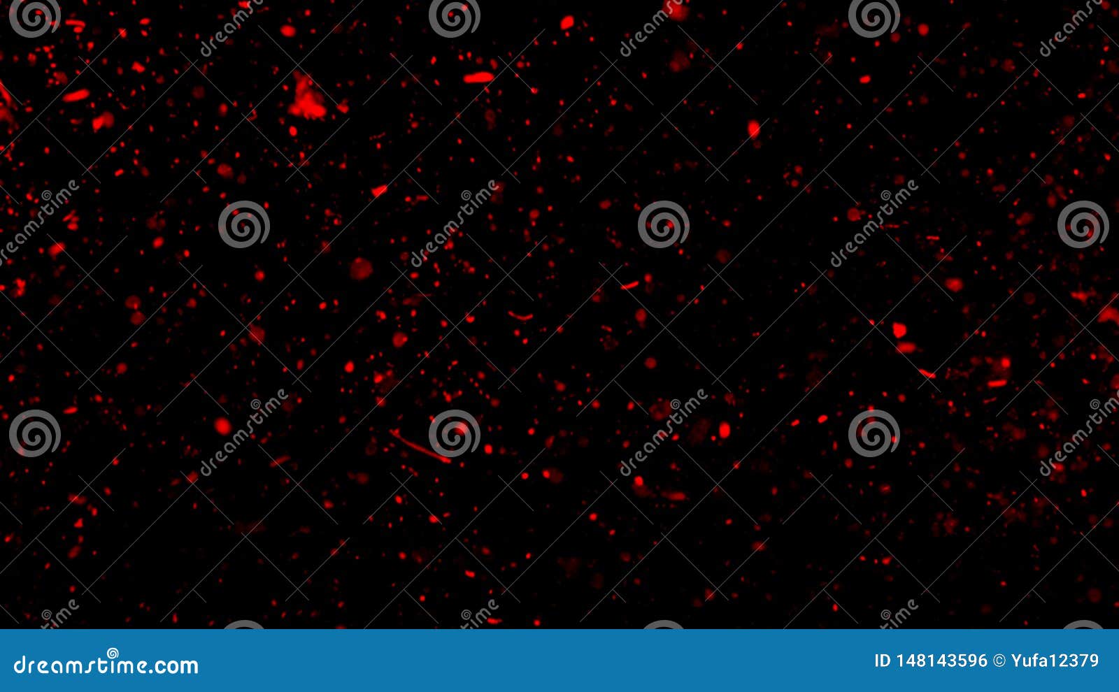 Perfect Red Particles Embers on Background. Abstract Dark Glitter Fire ...