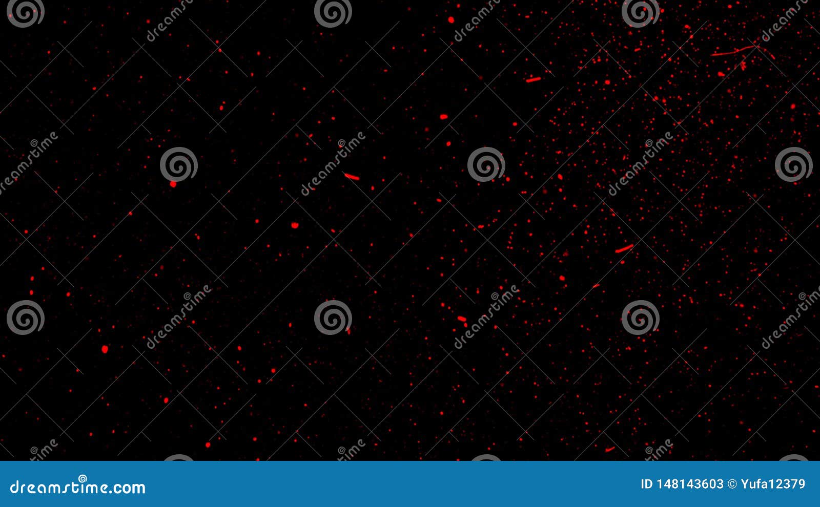 Perftect Red Particles Embers on Background. Abstract Dark Glitter Fire ...