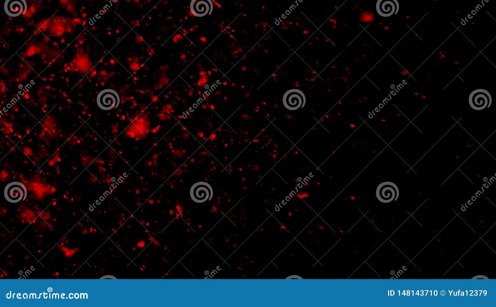Perftect Red Particles Embers on Background. Abstract Dark Glitter Fire ...