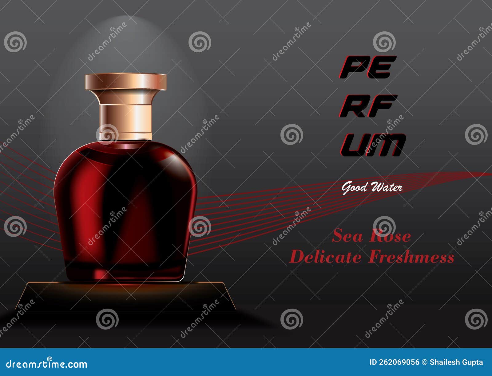 Perfume stock illustration. Illustration of font, advertising - 262069056