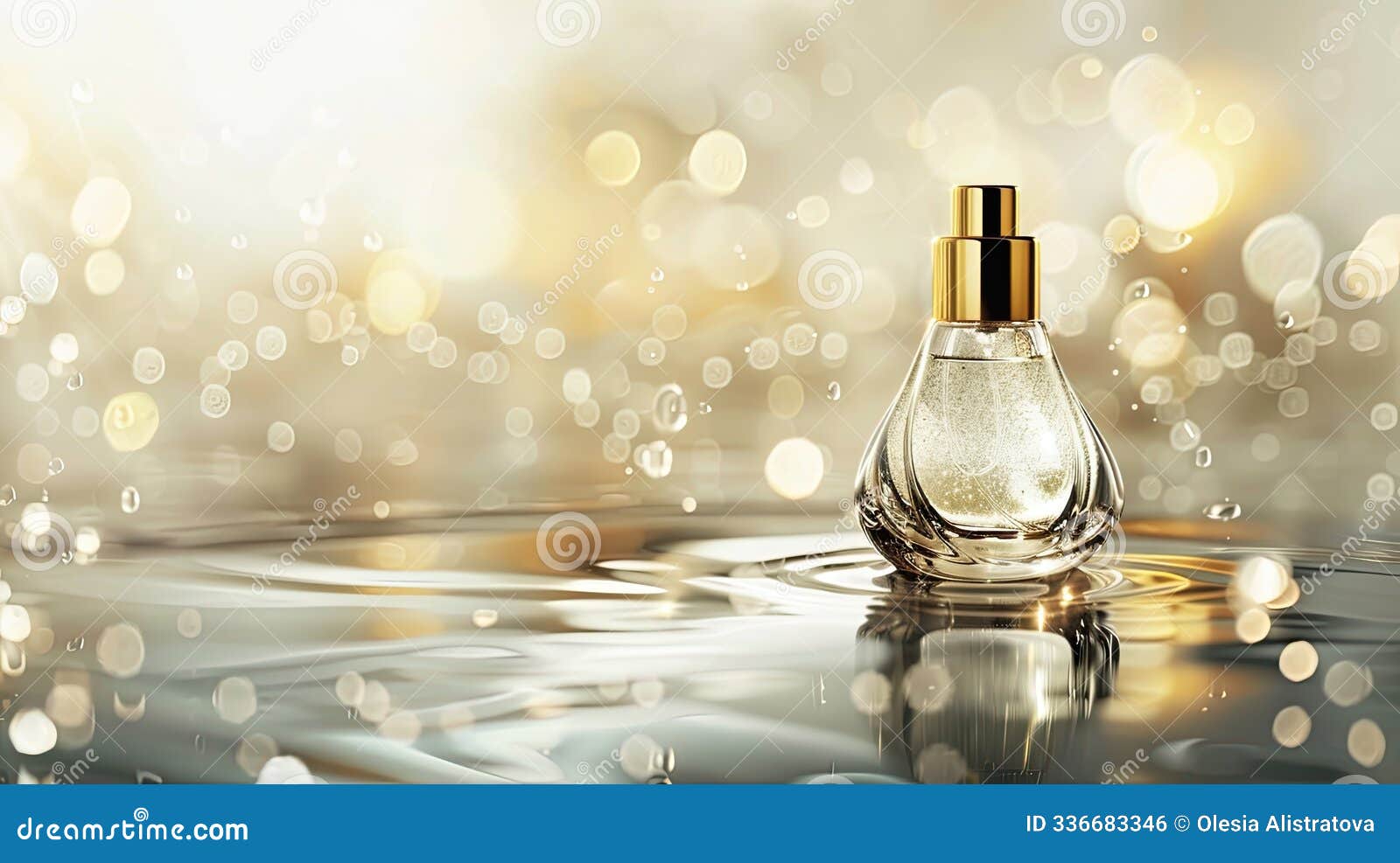 A Perfume for a Ad with a Refined Background, White, Gold Stock ...