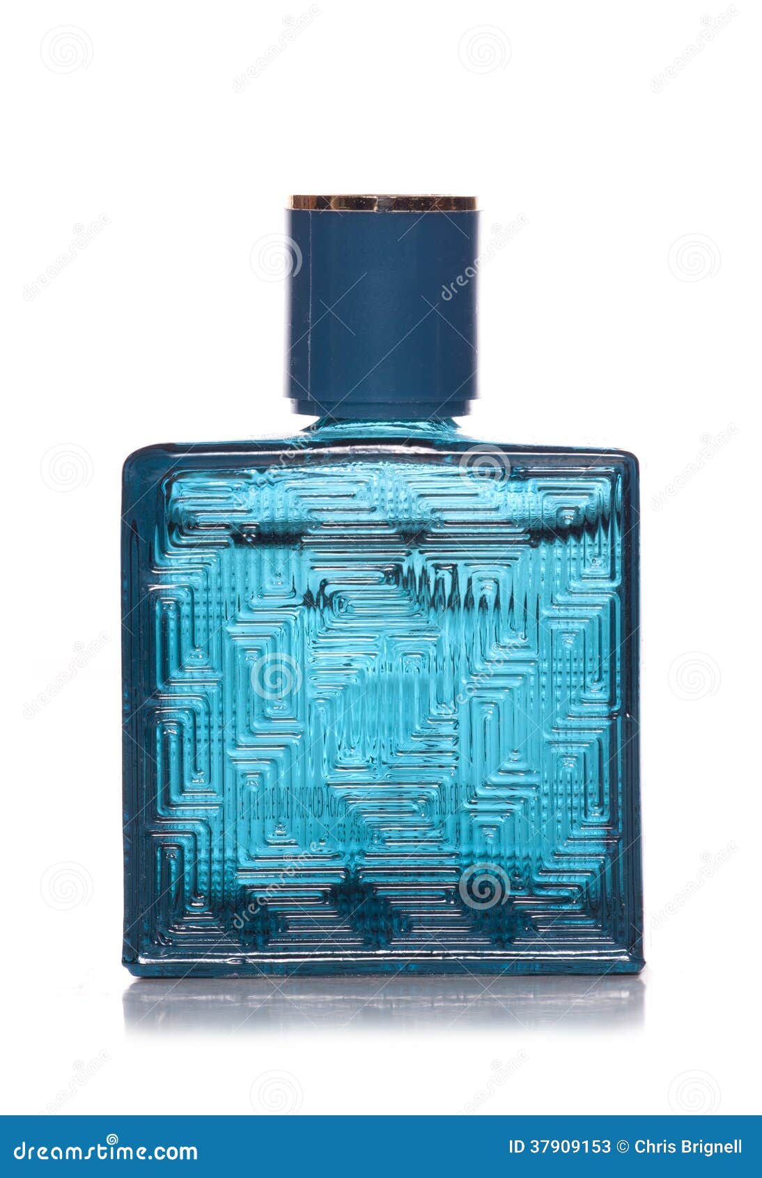 Perfume azul de la botella imagen de archivo. Imagen de salir - 37909153