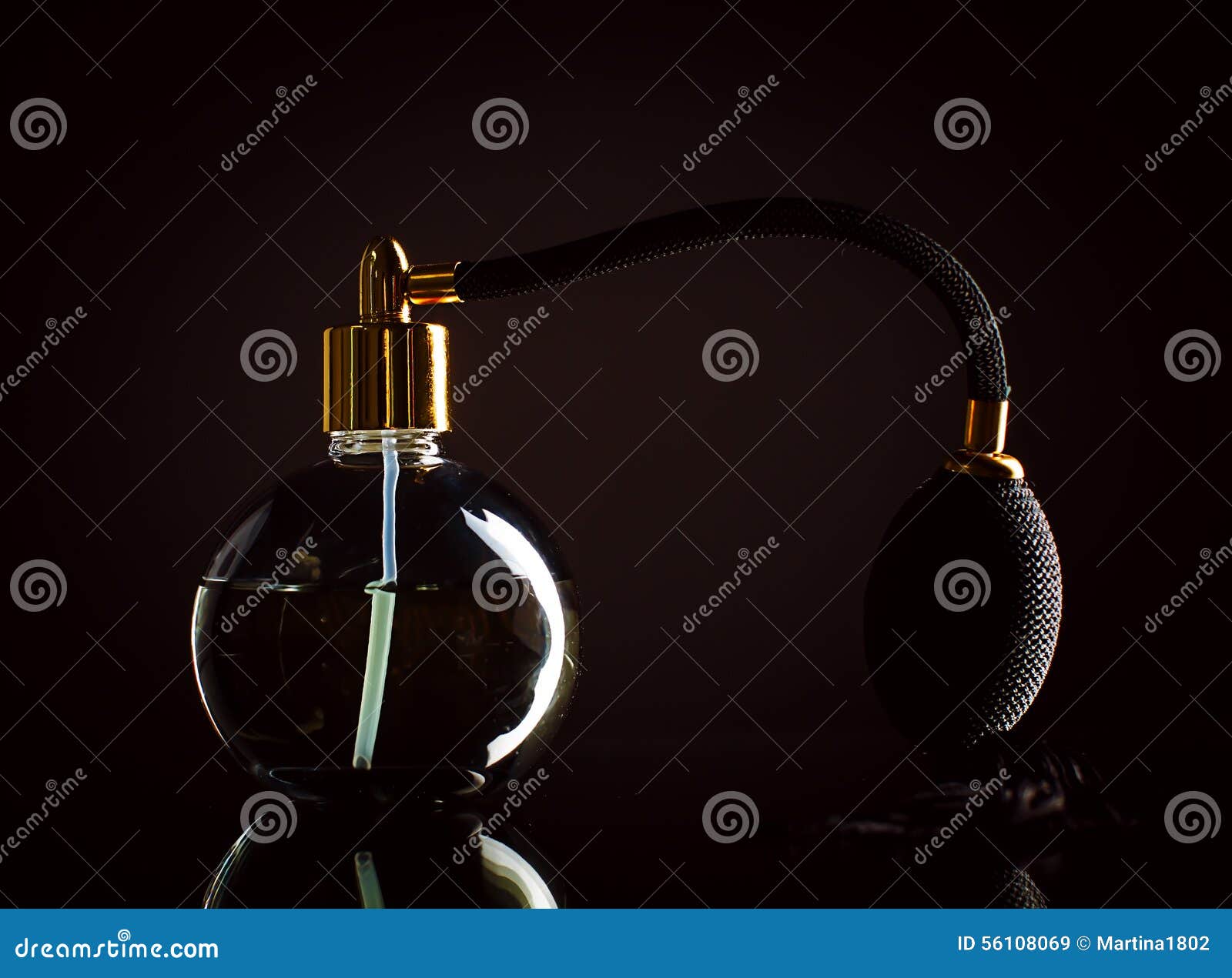 Perfume on a Black Background Stock Image - Image of herb, reflection ...