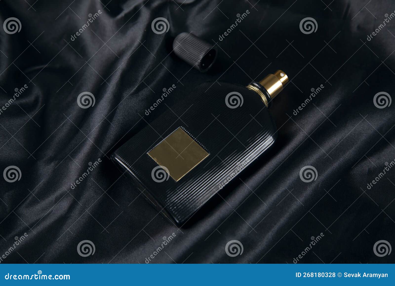 Perfume on the Black Background Stock Photo - Image of aroma, bottle ...