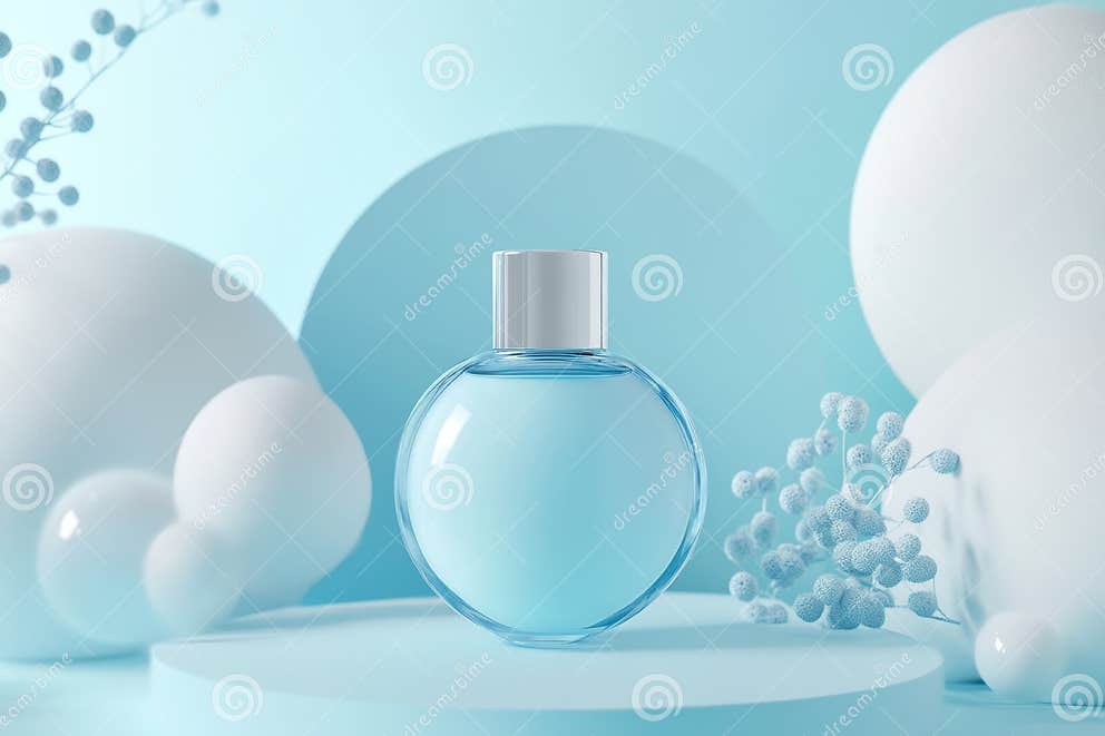 Perfume Bottle with Abstract Elements in the Background Stock Image ...