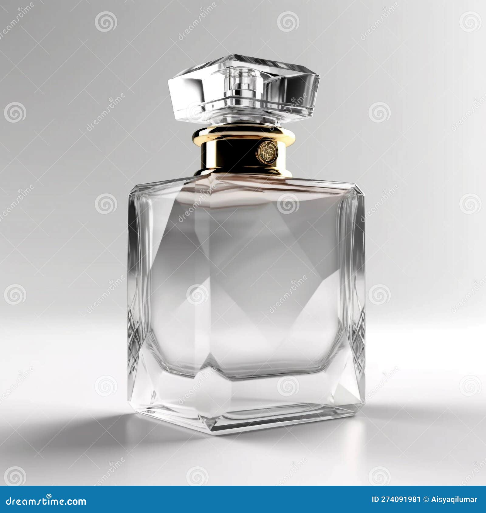 Perfume Bottle with Attractive Design without Brand Isolated in White ...