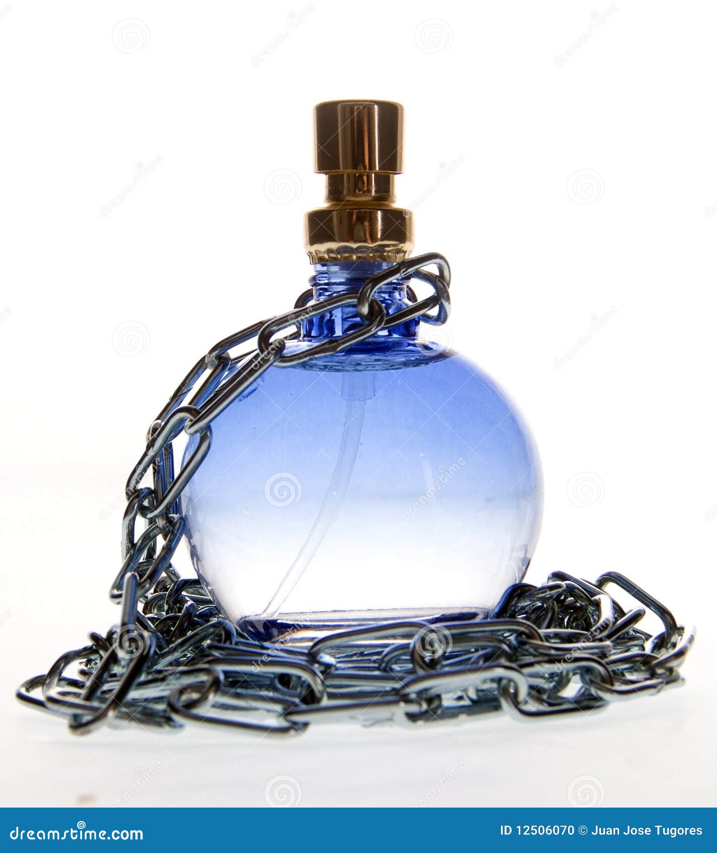 Perfume bottle and chain stock photo. Image of contained - 12506070
