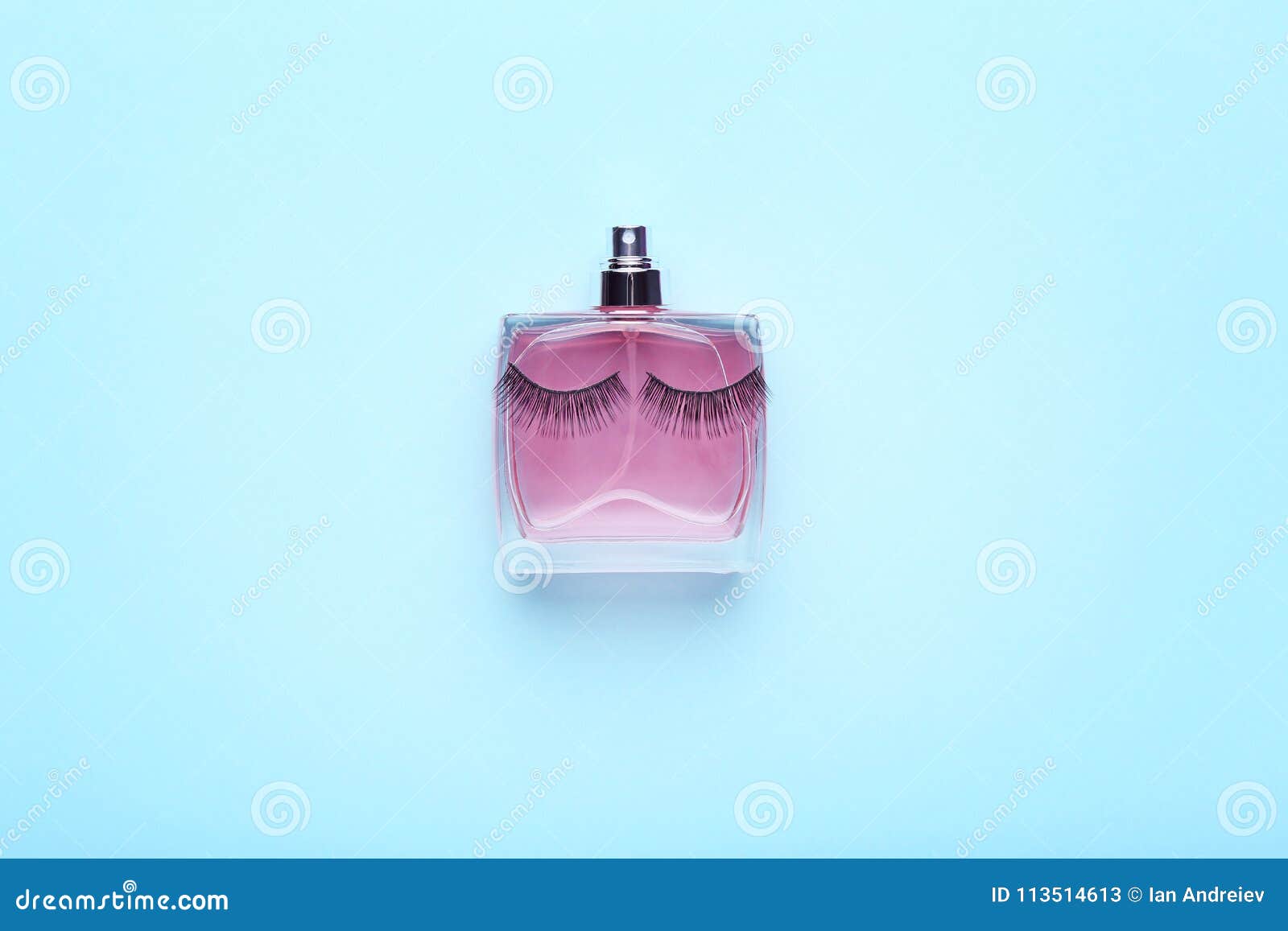 Perfume Bottle with Eyelashes Stock Image - Image of closeup, makeup ...