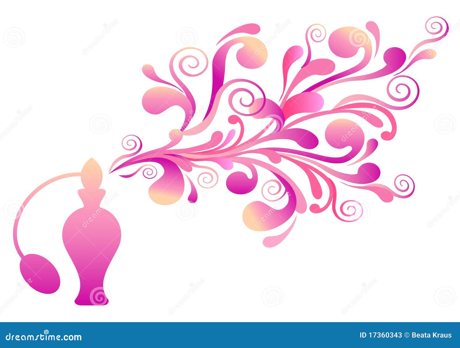 Perfume Bottle with Floral Scent Stock Vector - Illustration of lilac ...